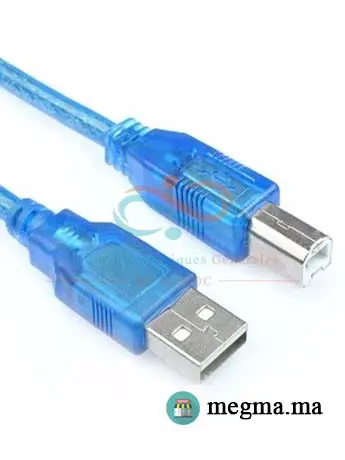 Cable USB Avec Fiche B 30cm (Arduino) | MEGMa