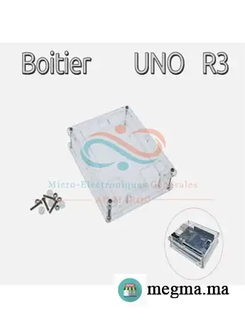 Achetez Boitier Transparent Arduino UNO R3 | MEGMa