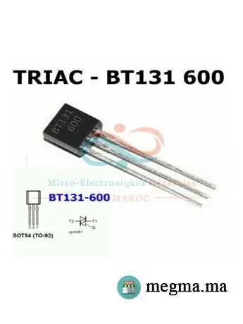 Achetez Triac BT131 1A 600V TO-92 | MEGMa
